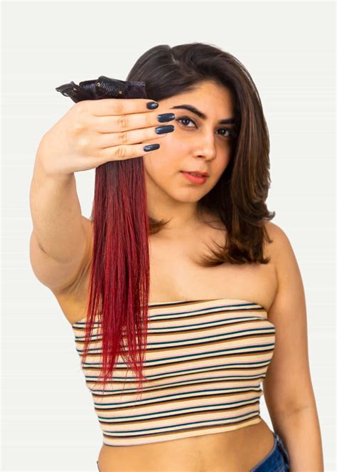 Clip In Coloured Hair Streaks Happy Heads