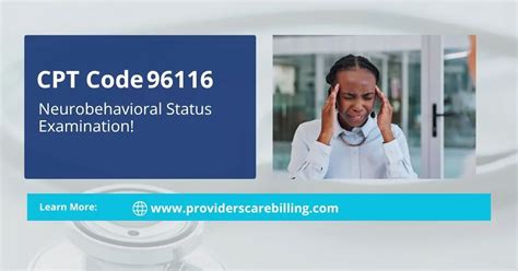 Why Is Cpt Code 96116 Essential For Neurobehavioral Status Examination
