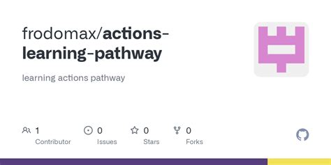 GitHub Frodomax Actions Learning Pathway Learning Actions Pathway