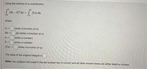 Solved Using The Method Of U Substitution Chegg Com