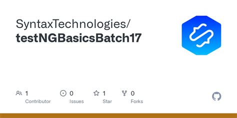 GitHub SyntaxTechnologies TestNGBasicsBatch