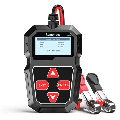 Romondes Bt200 자동차 배터리 테스터 12v 100 2000 Cca 배터리 시스템 감지 자동 배터리 분석기 자동차 배터리 도구 Pk Bm550자동차 배터리
