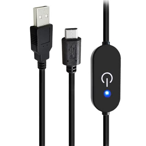 junsunmay type c 단색 길이 1m 검은색 용 usb led 터치 인라인 조광기 스위치 컨트롤러