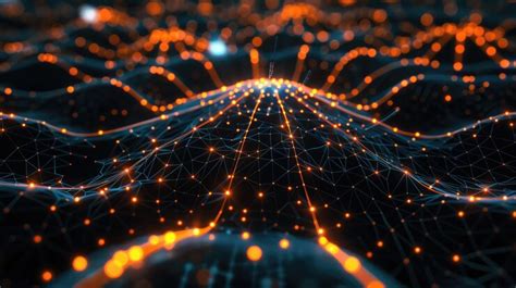 Futuristic Neural Network With Glowing Interconnected Nodes