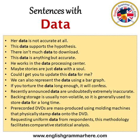 Sentences With Data Data In A Sentence In English Sentences For Data