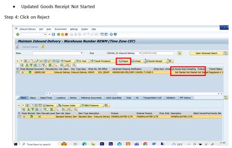 Inbound Delivery Cancelation Process In SAP S HANAEWM