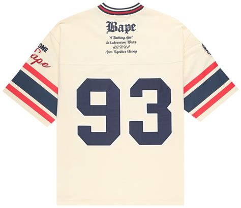 Buy Bape Football Jersey Ivory 1j30 109 013 Ivory Goat