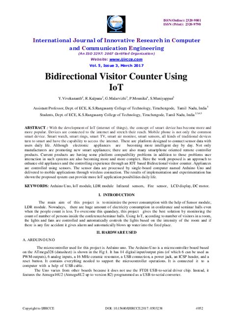 Pdf Bidirectional Visitor Counter Using Iot