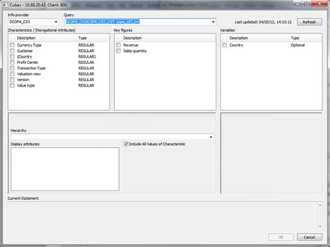 Using The Sap Olap Connector Qlik Connectors Help