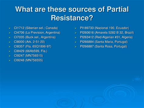 ppt identification of new sources of partial resistance to oat crown