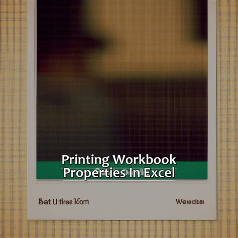 printing workbook properties in excel manycoders