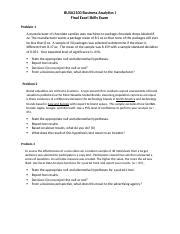 Analyzing Business Data With Excel Final Exam Review Course Hero