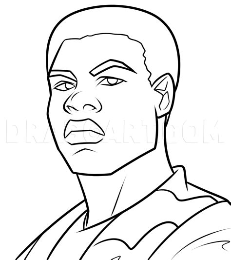 How To Draw Finn From Star Wars Eight Seven Drawing Step By Step By Dawn DragoArt