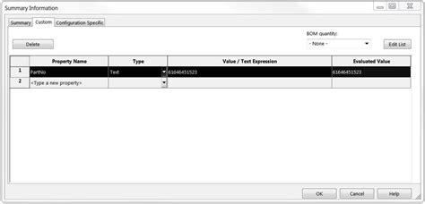 Link Solidworks Save As Dialog Description Field