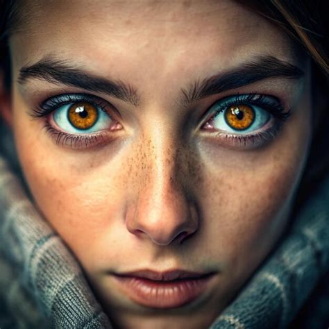 Intense Gaze Portraits Premium Ai Generated Image