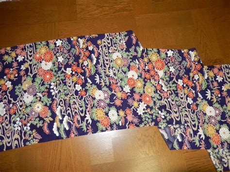 Yahoo オークション 花散里－香 正絹縮緬 256㎝ 濃藍 松竹梅 たっぷ