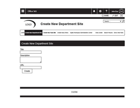 Digital Workspace Sharepoint Template Wireframe Jason Morees Portfolio