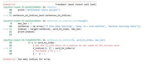 c5 w2 a2 exercise 3 sentences to indices sequence models