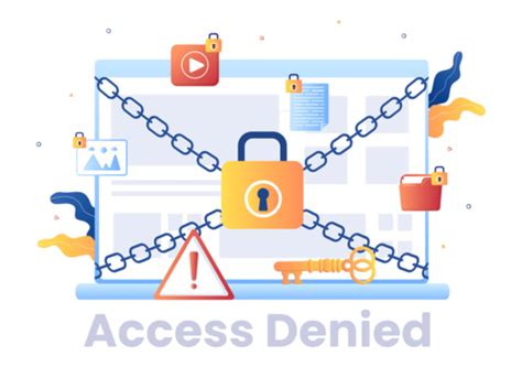 Login Access Denied Vector Illustration Security Login Computer Png And Vector With