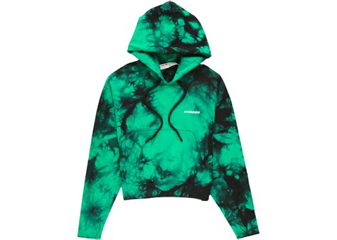 Off White Tie Dye Contour Hoodie Mint Mens Ss20 Us