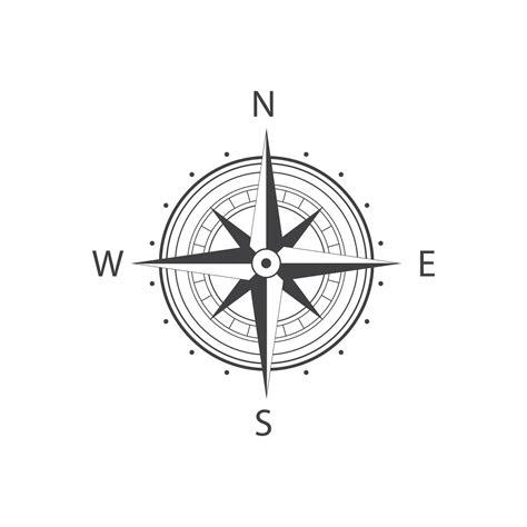 Compass Design Black White 47061355 Vector Art At Vecteezy