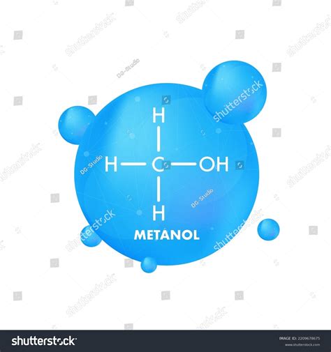 Methanol Concept Chemical Formula Icon Label Stock Vector Royalty Free