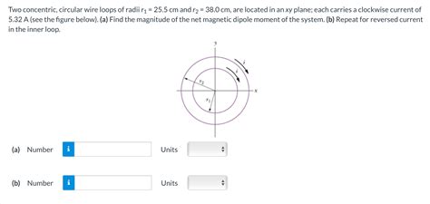 [solved] two concentric circular wire loops of radii