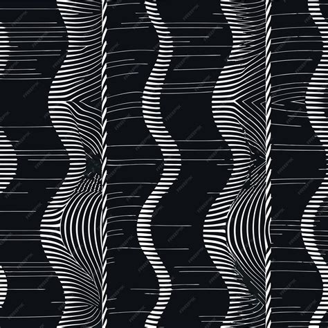Abstract Lines In A Seamless Pattern With The Lines Premium Ai Generated Vector