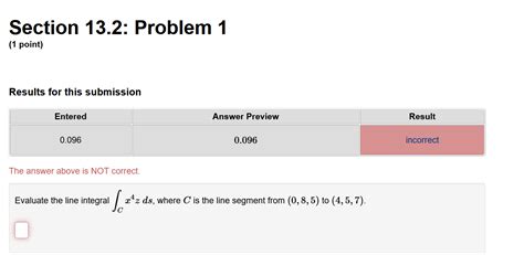 Solved Section 13 2 Problem 1 1 Point Results For This