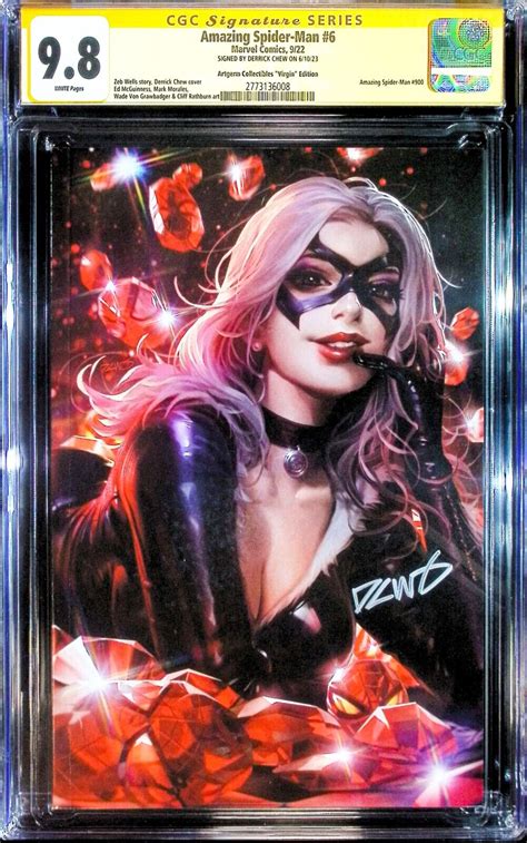 Amazing Spider Man 6 Derrick Chew Virgin Variant Coa Ltd 1000 Sign Knight Of Comics Llc