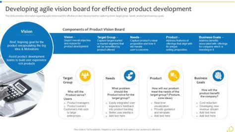 Product Vision Board Slide Team