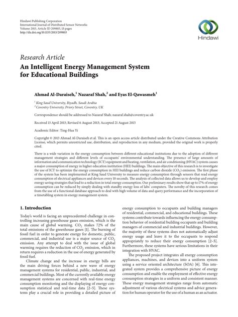 PDF An Intelligent Energy Management System For Educational Buildings