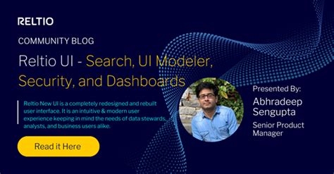 Reltio Ui Search Ui Modeler Security And Dashboards