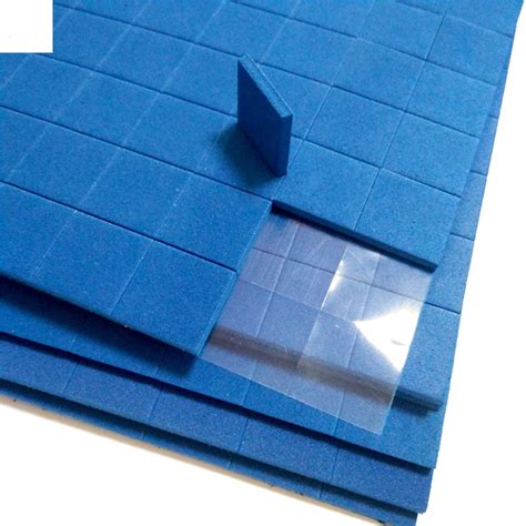 Glass Separator Eva Rubber Pads With Cling Foam 25255mm Blue Rubber