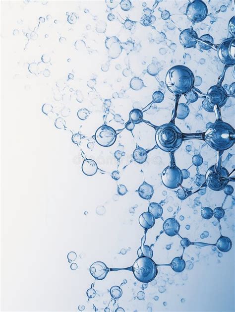 Abstract Molecular Structures Sterile Scientific Vibe Light Blue White