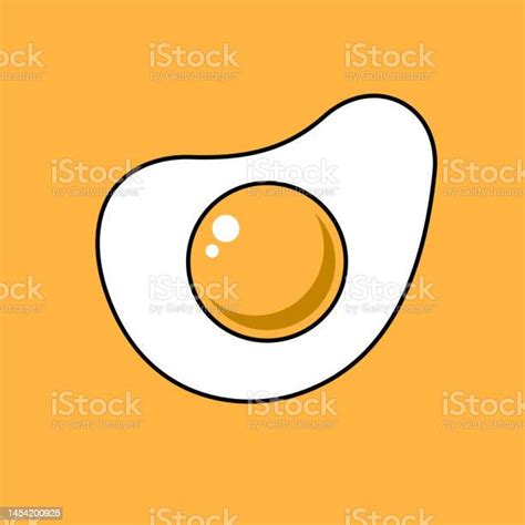 그림은 깨진 닭고기 달걀을 보여줍니다 스크램블 에그의 이미지입니다 디자인을 위한 간단한 벡터 그림입니다 건강한 식생활에 대한 스톡 벡터 아트 및 기타 이미지 Istock