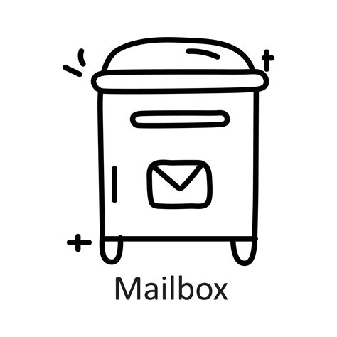 Mailbox Vector Outline Icon Design Illustration Communication Symbol On White Background Eps 10