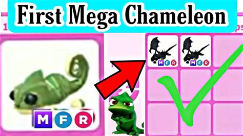 Trading First Ever Mega Chameleon In Adopt Me Youtube