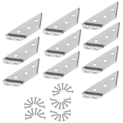 Ounona 10 Pcs Floating Shelf Brackets Multi Angle Joint Fastener
