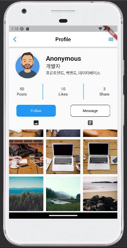 Flutter Profile 예제