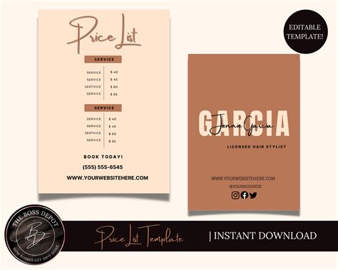 Editable Branding Kit BUNDLE Boho Nude Small Business Thank Etsy
