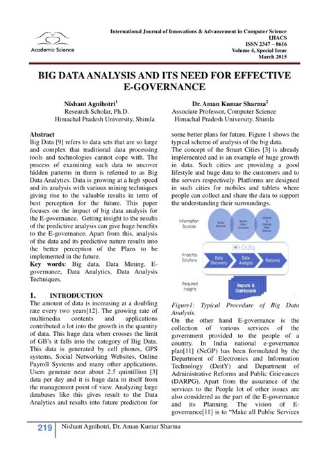 pdf big data analysis and its need for effective e governance