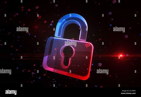 Cyber Security And Computer Data Protection With Padlock Symbol Digital Abstract Concept