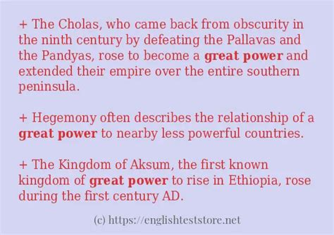 Great Power Some Sentence Examples Englishteststore Blog