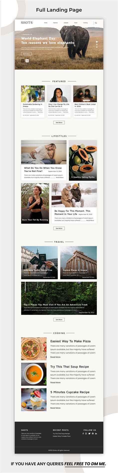 Blog Ui Design On Behance