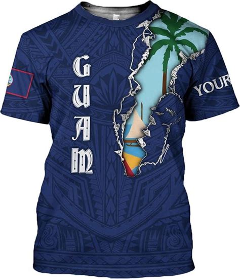 Custom Guam Flag T Shirt Pride Guahan Shirtcustomized Name Guam Flag