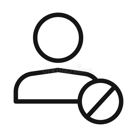 block user icon black line art vector stock vector illustration of badge service 326529758