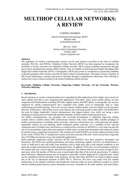 Pdf Multihop Cellular Networks A Review