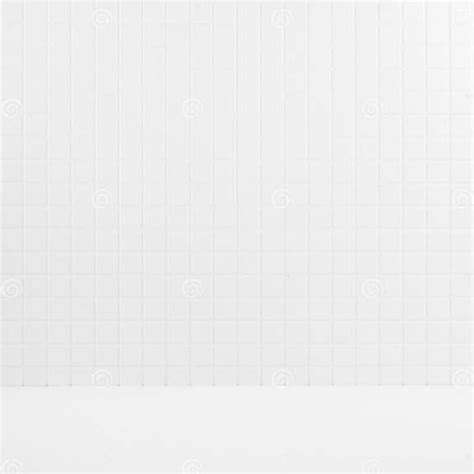White Abstract Blank Stage With White Tiny Square Tile Wall Wood Floor
