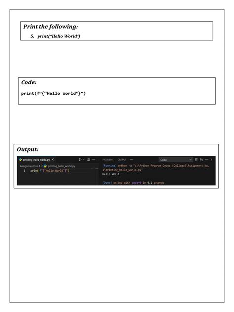 5 Printing Hello World Pdf